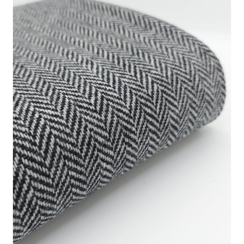 Tela de 100% lana escocesa tweed espiga negro